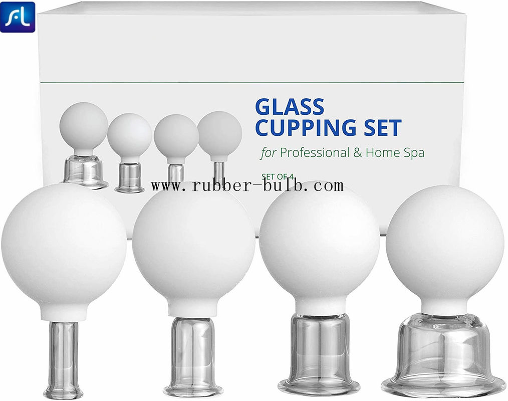 Glass Facial Cupping Set-Silicone Vacuum Suction Massage Cups Anti ...
