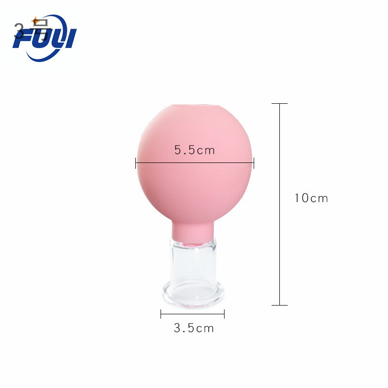 Oem color and logo 4pcs Rubber Face Cupping Massage Set Vacuum Facial ...