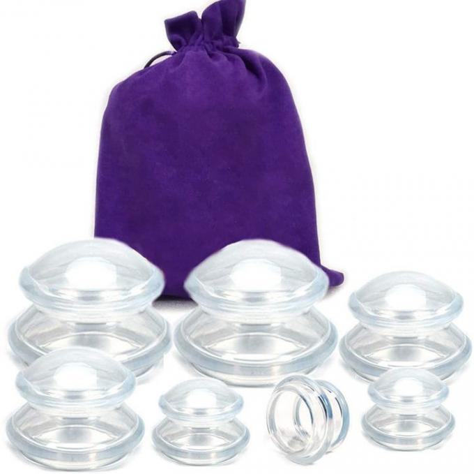 Household Silicone Cupping Therapy Set 4 Sizes For Blood Circulation